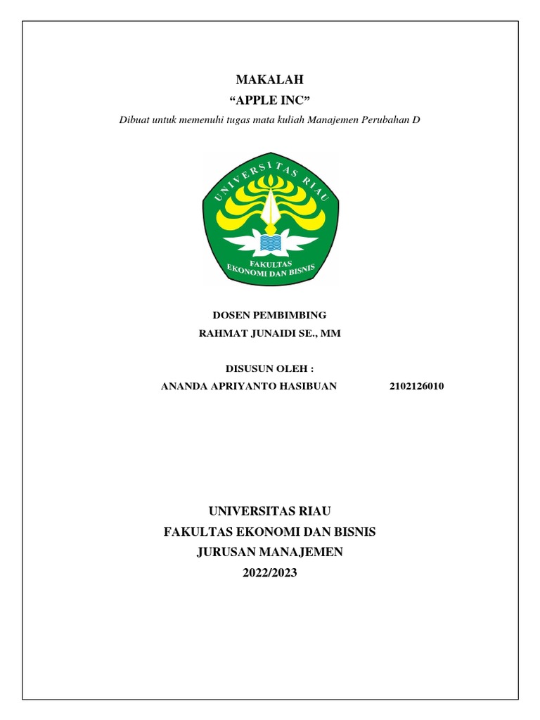 Sejarah dan Inovasi Apple Inc. | PDF
