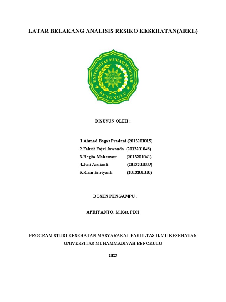 Analisis Resiko Kesehatan K1 | PDF