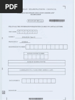 English B Paper 02 Csec June 2023 | PDF