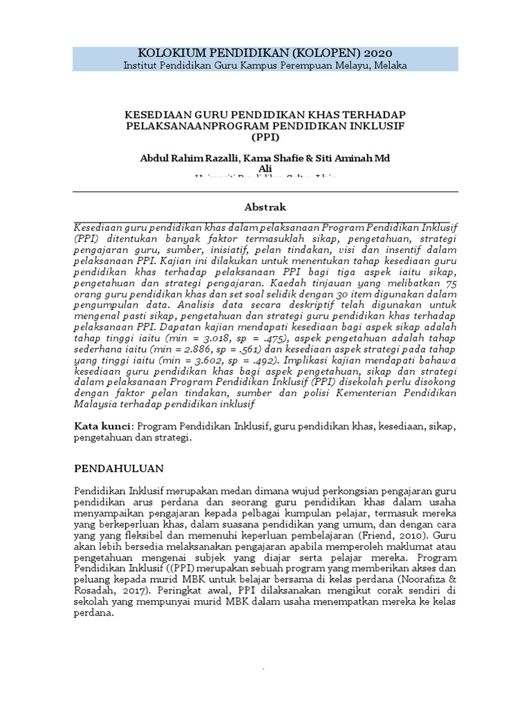 Pendidikan Inklusif | PDF