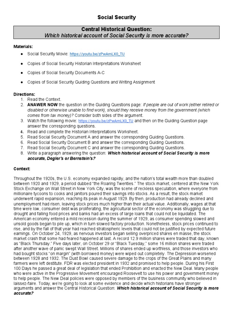 Social Security Packet (2023) | PDF | New Deal | Social Security ...