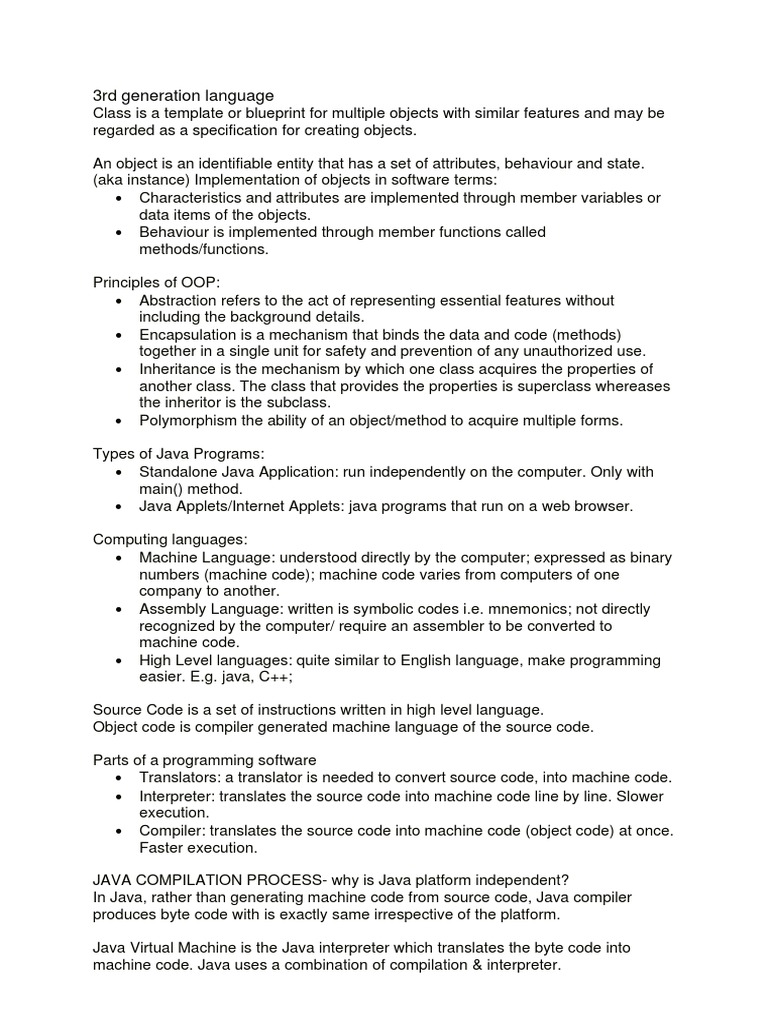 An Overview Of Object Oriented Programming Concepts Java Programming Fundamentals And Key Java