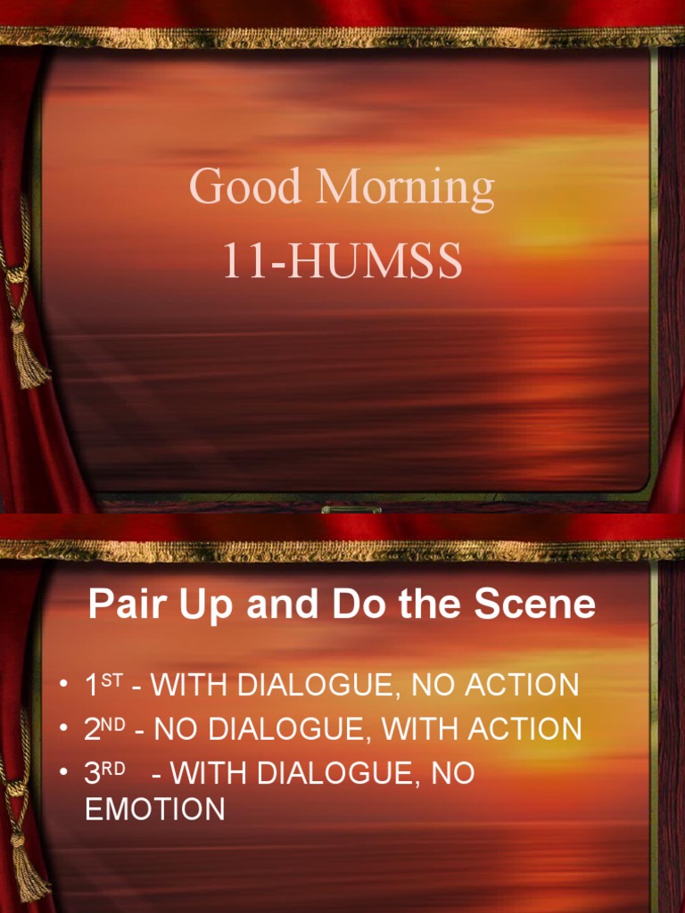 Good Morning 11-HUMSS | PDF