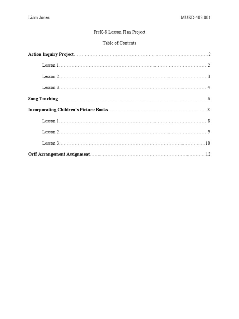 Lesson Plan Project | PDF | Tempo | Musical Instruments