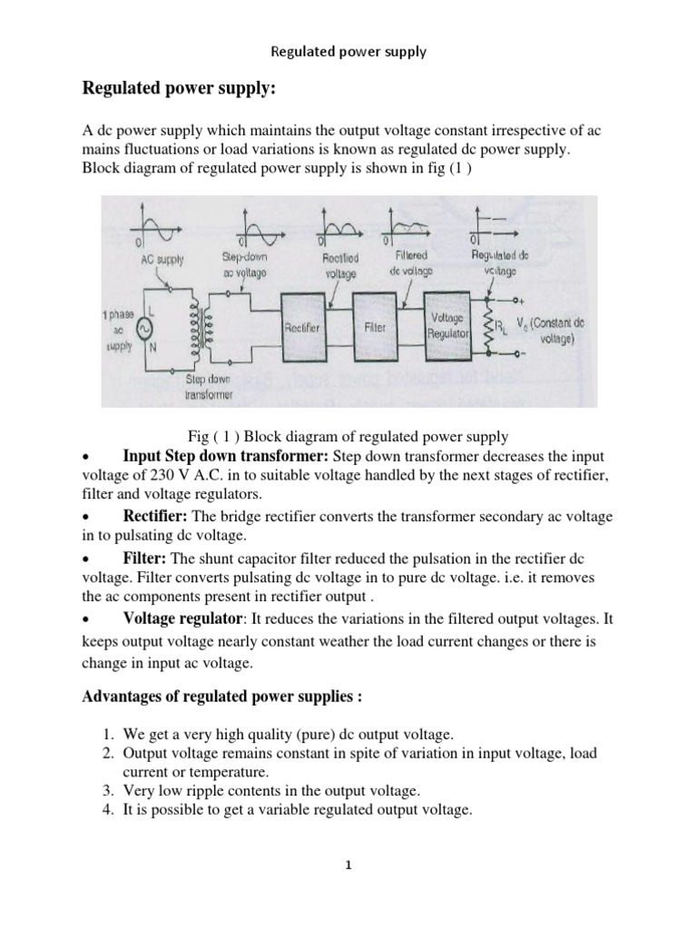 Overview of Regulated Power Supplies | PDF | Power Supply | Rectifier