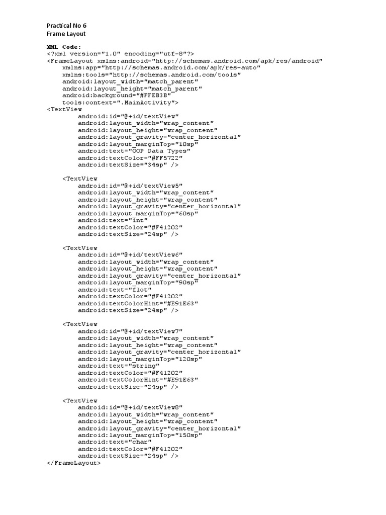 6p FrameLayout | PDF