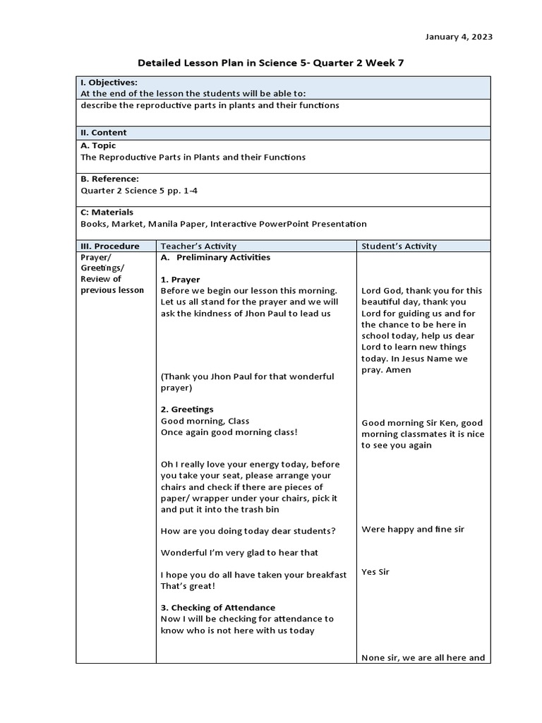DETAILED LESSON PLAN Degree of Comparison | PDF