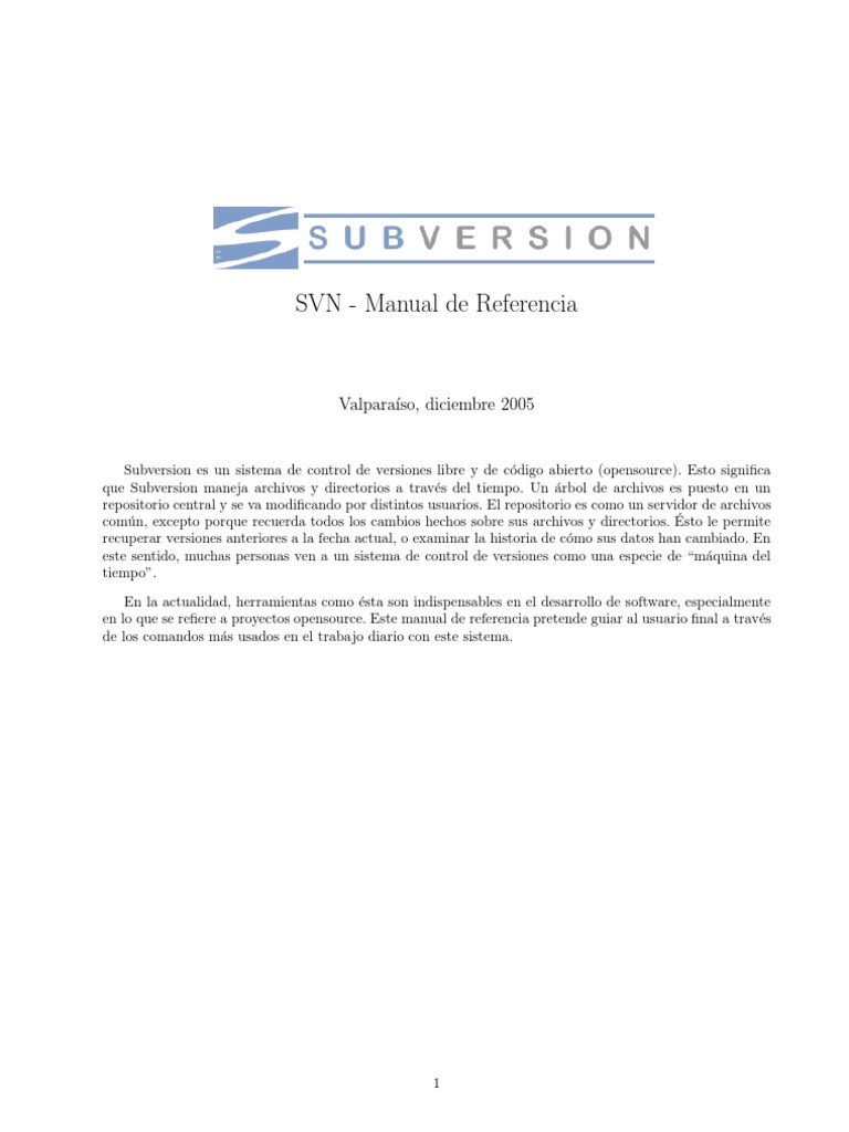 Manual Svn Pdf Ingeniería De Software Gestión De Datos