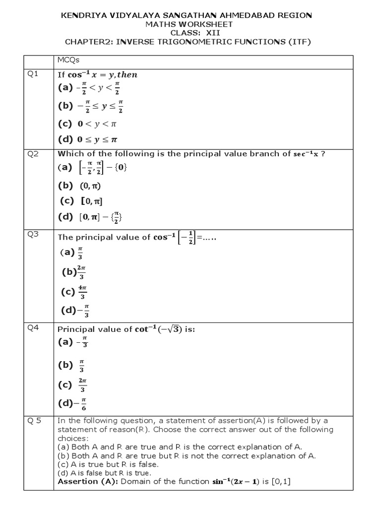 2.itf Worksheet | PDF | Analysis | Mathematical Relations