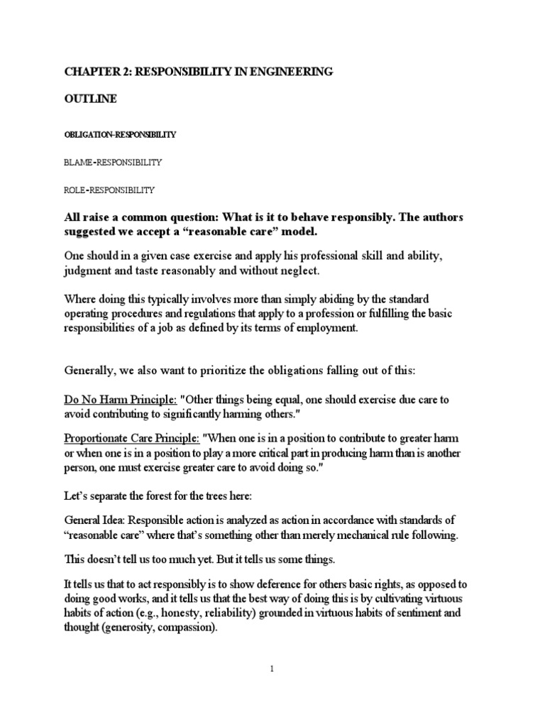 Chapter 2 Responsibility in Engineering | PDF | Consensus Decision ...