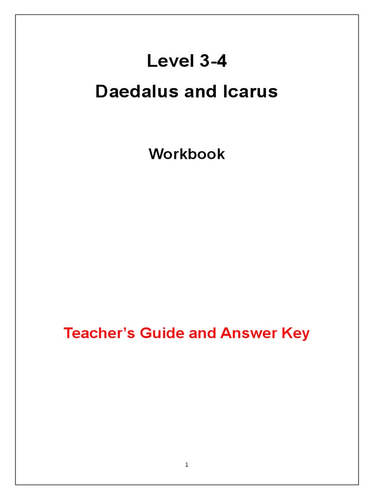 Daedalus and Icarus Young Learners Classic Readers Level 3 Answer Key | PDF
