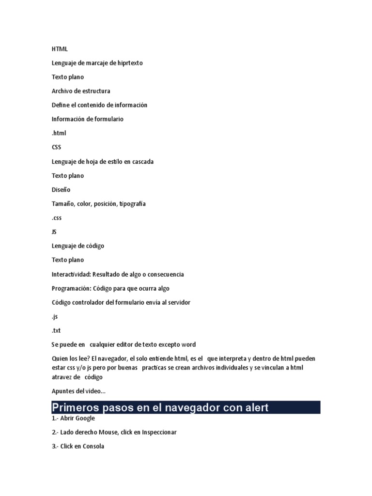 Apuntes de Programacion Basic | PDF | Modelo de objeto de documento | Redes