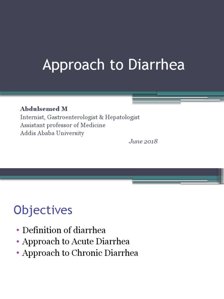 1 Approach To Diarrhea | PDF | Diarrhea | Human Feces