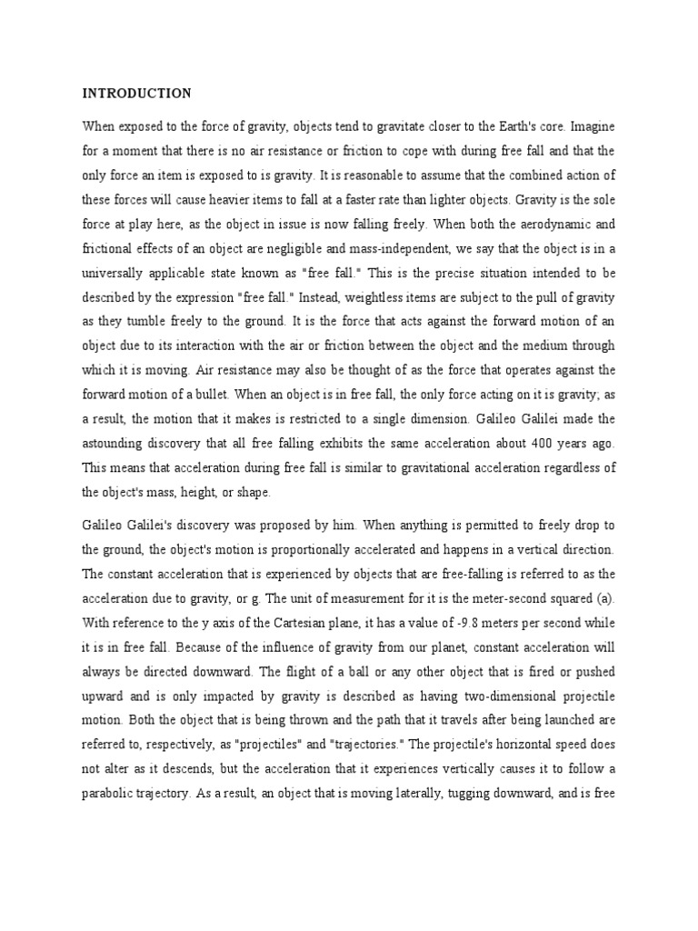 KINEMATICS - Scientific Paper | PDF | Acceleration | Force