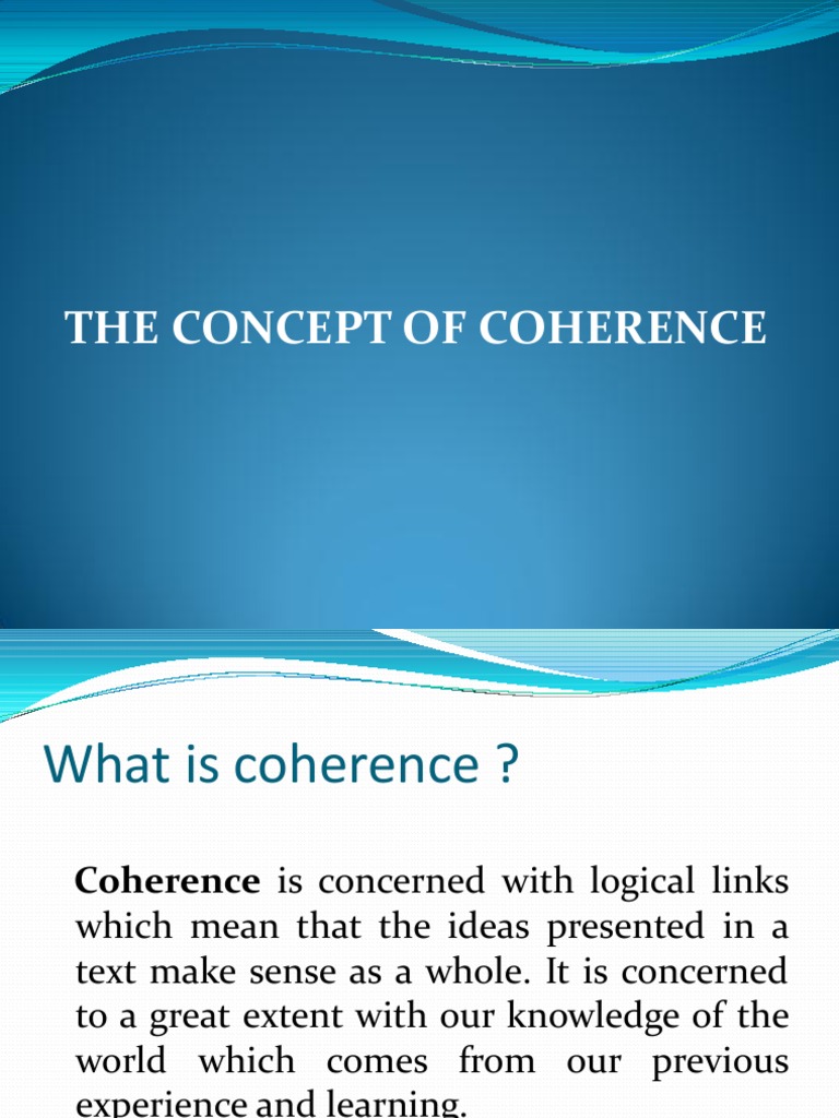The Concept of Coherence | PDF | Semantics | Linguistics