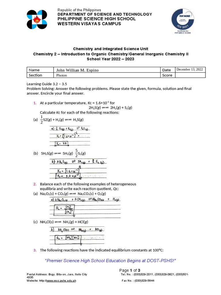 Chemistry 2 Introduction To Organic Chemistry General Inorganic ...