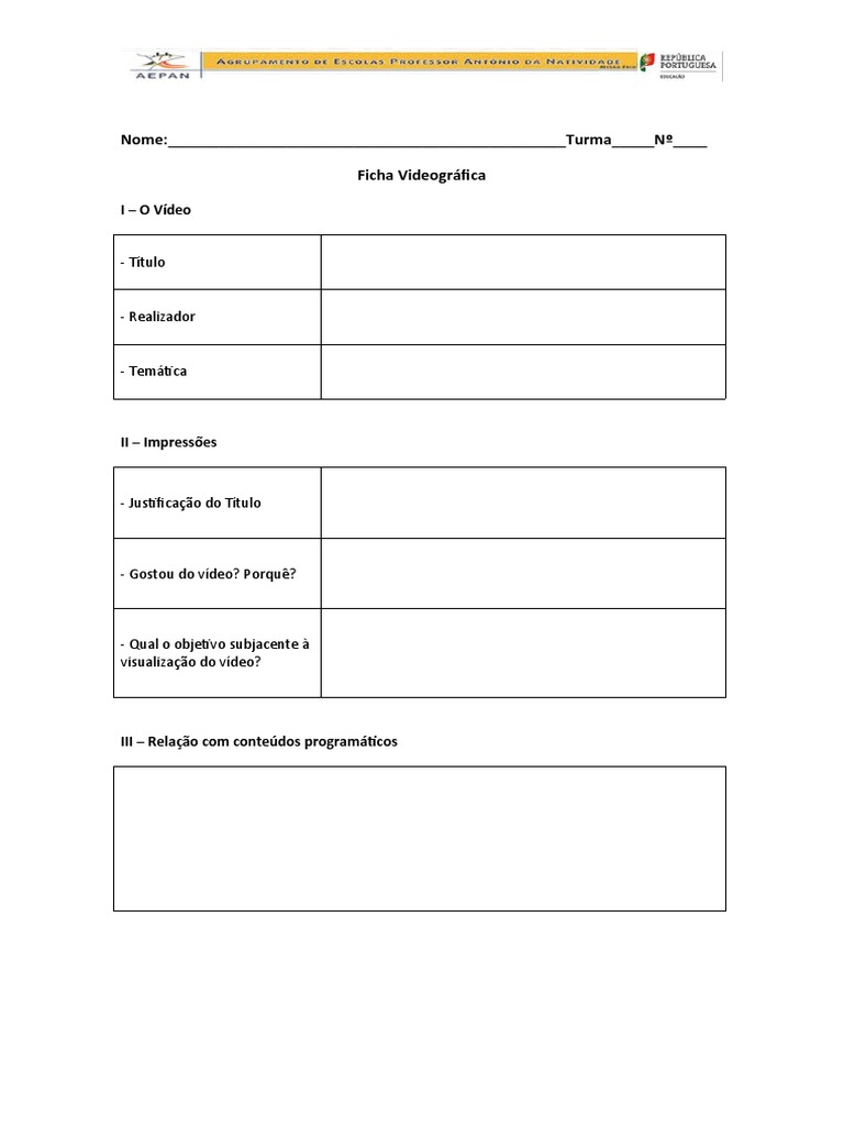 Ficha Videografica | PDF