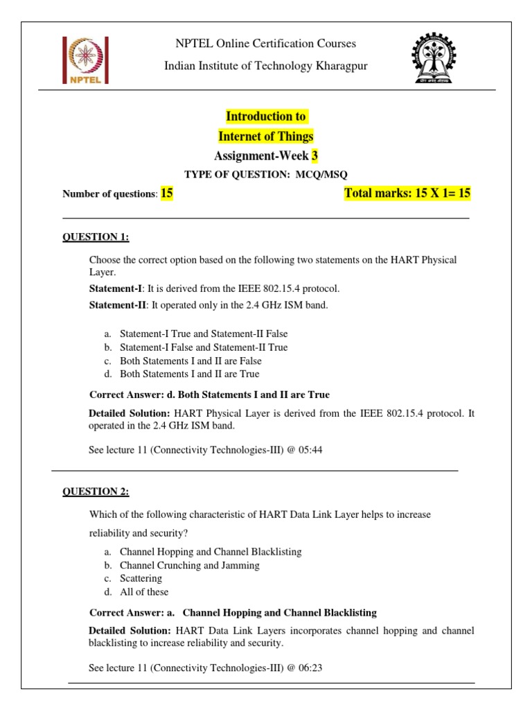 Assignment W3 Download Free Pdf Wireless Sensor Network Channel