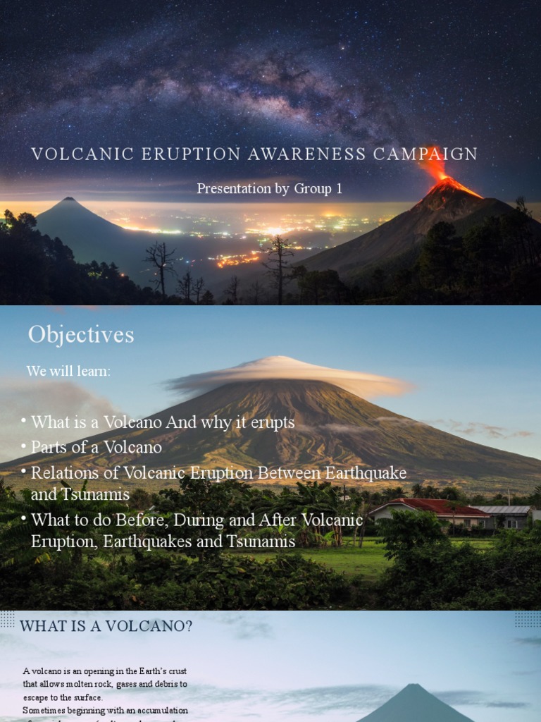 Volcanic Eruption Awareness Campaign: Presentation by Group 1 | PDF ...