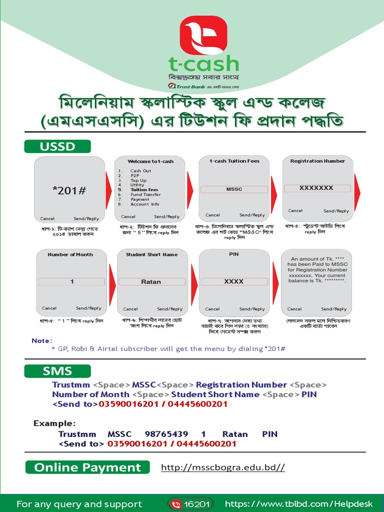 Tuition Fees Payment Procedure of MSSC PDF - millenniumscholastic2102021101344PM | PDF