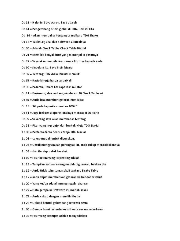 Translate Youtube TDG Shake Table | PDF