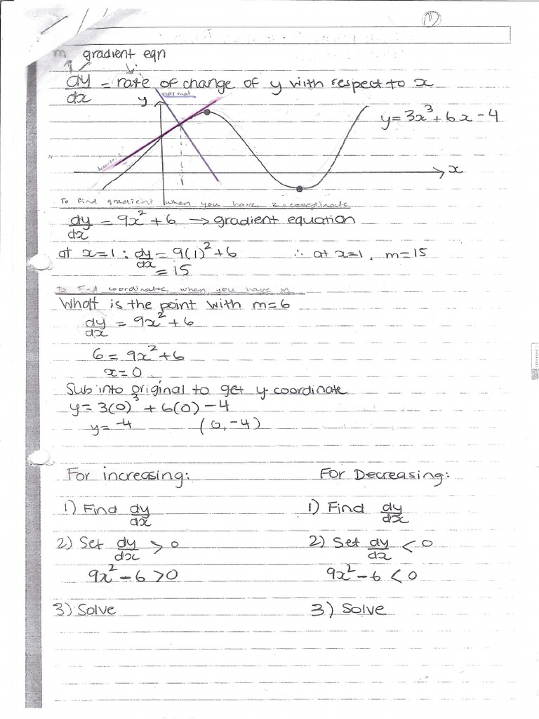 Differentiation Curve Notes | PDF