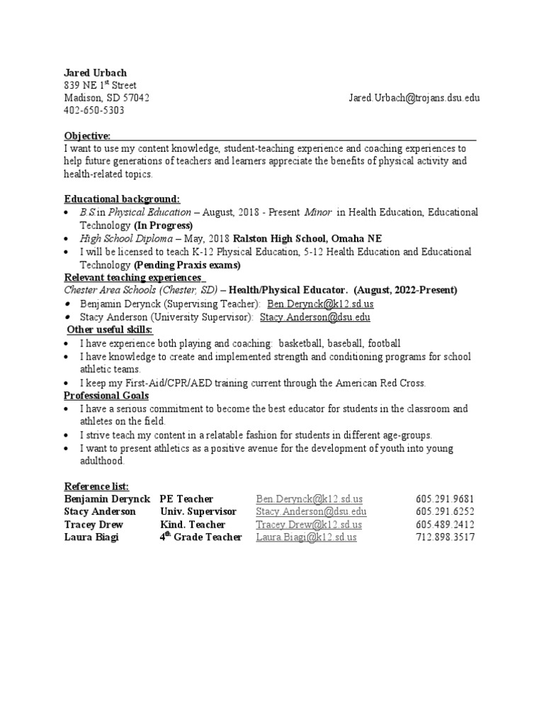 jared resume 2023 | PDF
