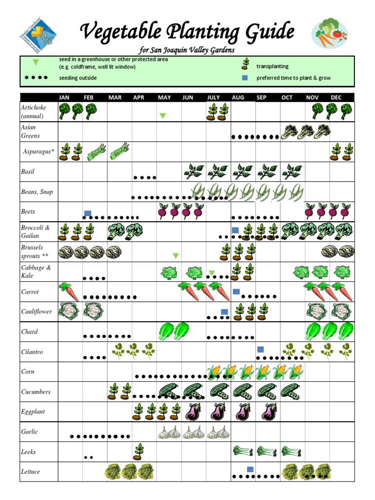 Vegetable Planting Guide: For San Joaquin Valley Gardens | PDF