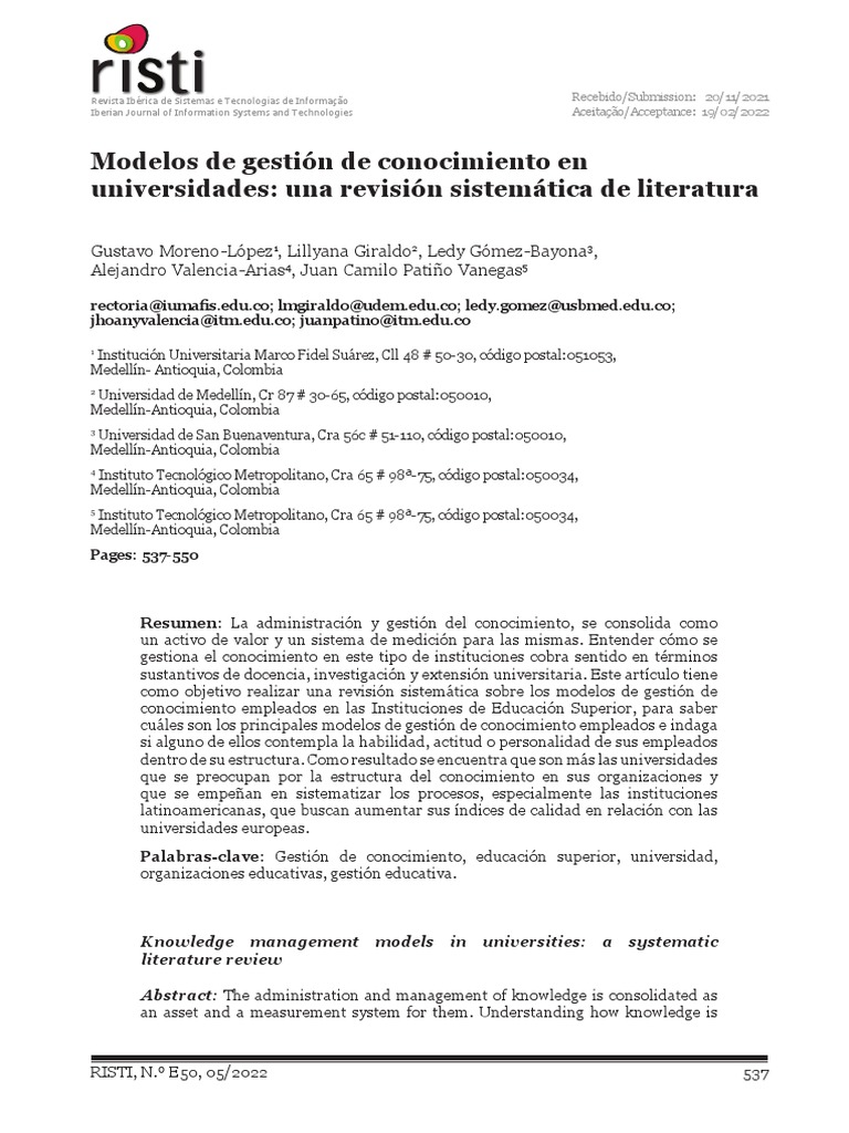 Modelos de Gestión Del Conocimiento | PDF | Conocimiento | Conocimiento ...