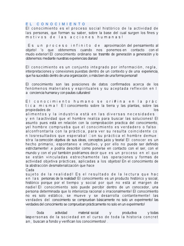 Definición y Origen del Conocimiento | PDF | Conocimiento | Razón