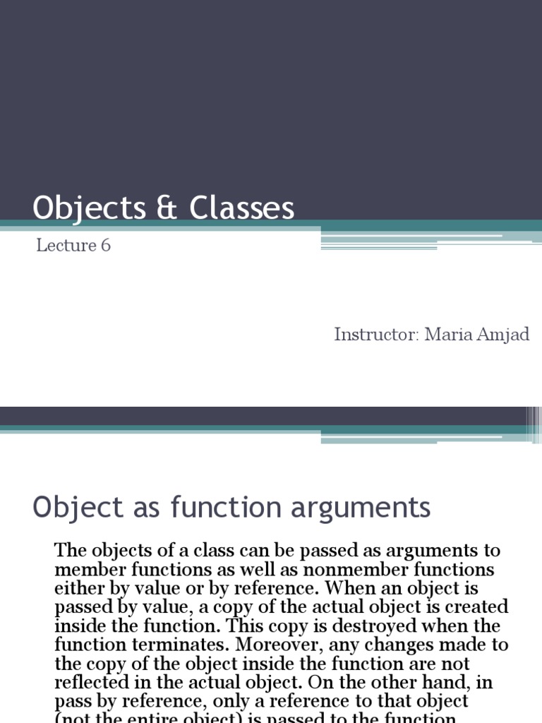 Lec 6 Pdf Programming Constructor Object Oriented Programming
