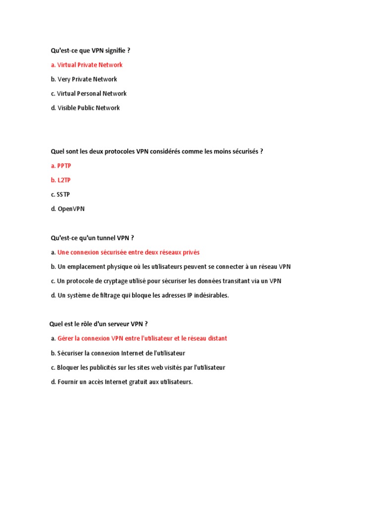 QCM Sans Reponses | PDF