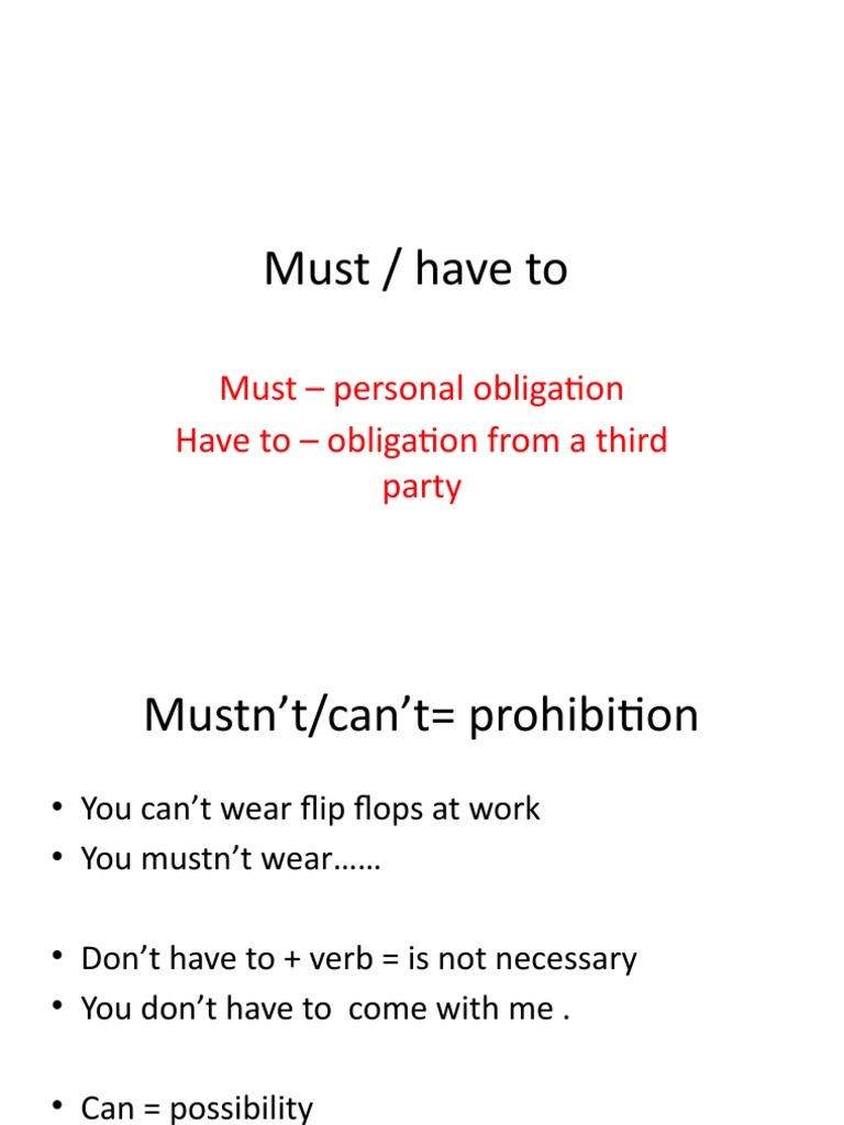 Must - Personal Obligation Have To - Obligation From A Third Party | PDF