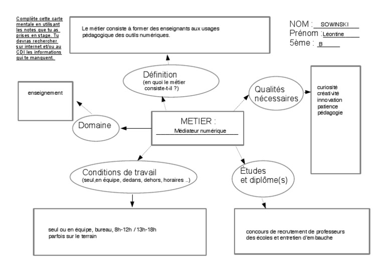 Carte Mentale Metier | PDF