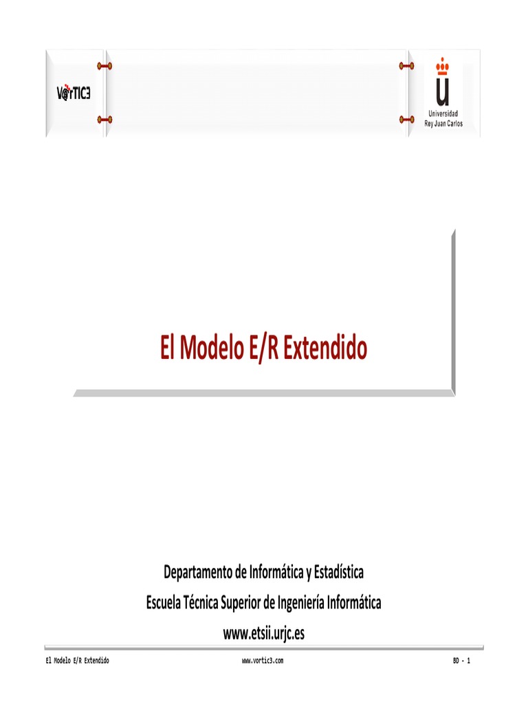 Modelo E/R Extendiendo Conceptos Clave | PDF | Gestión de datos ...