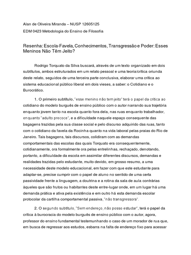 Resenha Torquato Alan De Oliveira Miranda Pdf 