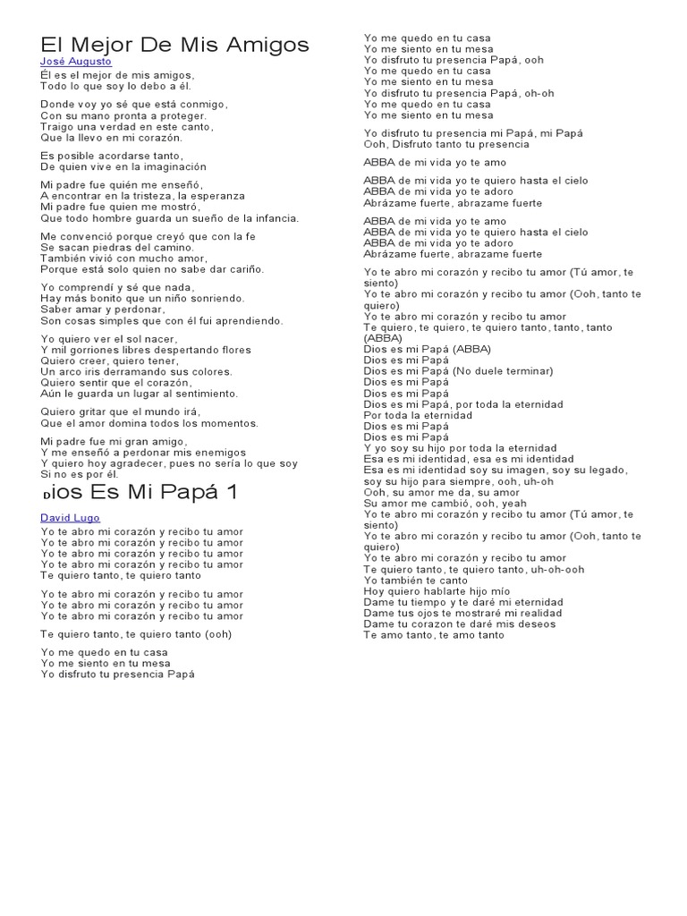 El Mejor de Mis Amigos | PDF | Amor | Oración