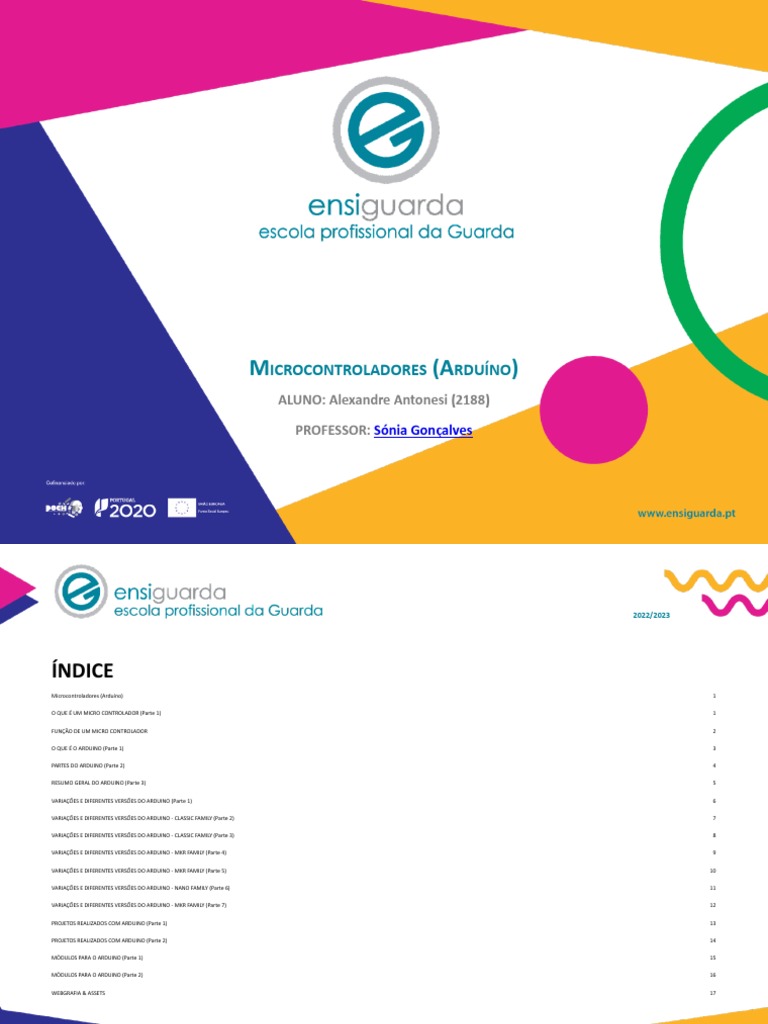 Microcontroladores (Arduíno) | PDF | Arduino | Microcontrolador