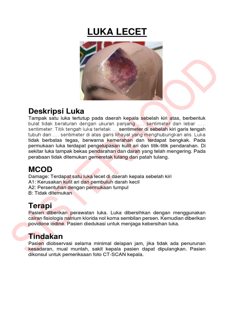 Penanganan Luka Lecet dan Robek Kepala | PDF
