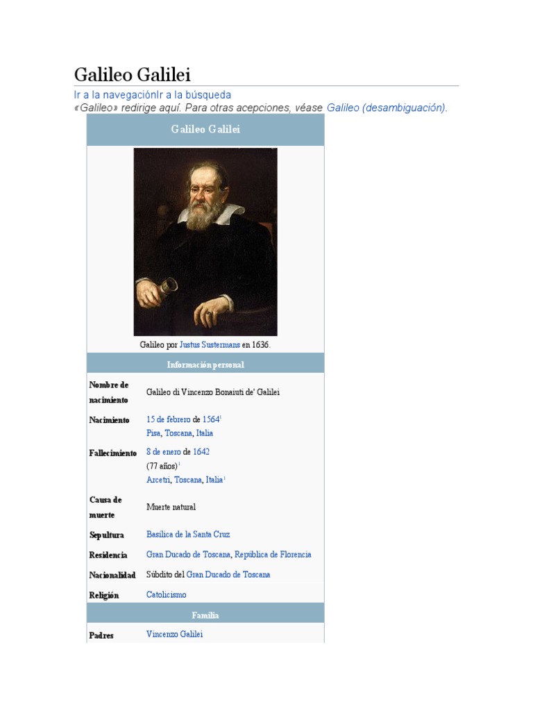 Galileo Galilei | PDF | Galileo Galilei | Science