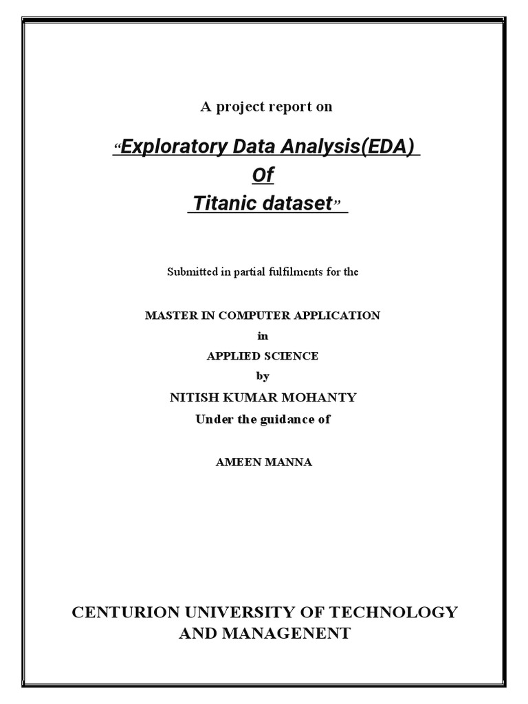 EDA of Titanic Dataset Report | PDF | Machine Learning | Statistical ...