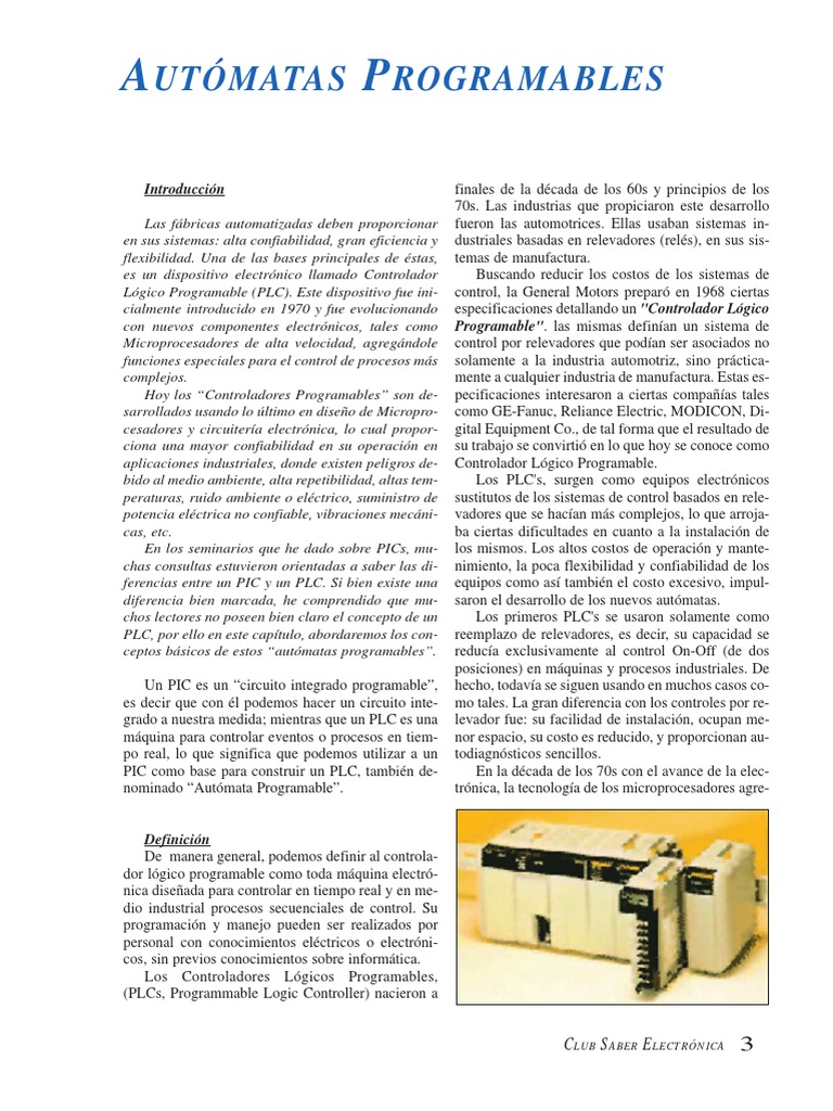 Cap 1 | PDF | Controlador lógico programable | Hardware de la computadora