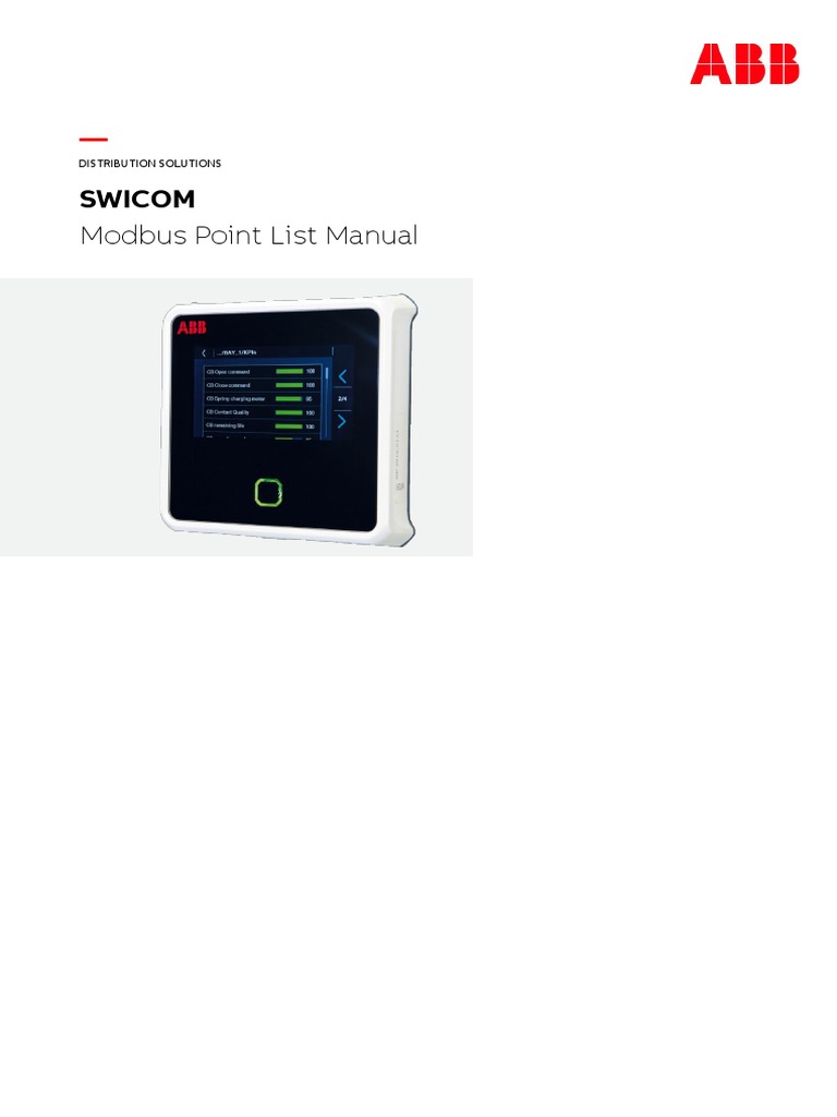 Ma - 1VCD601687 - SWICOM Modbus Point List Manual (EN) B | PDF | String (Computer Science ...