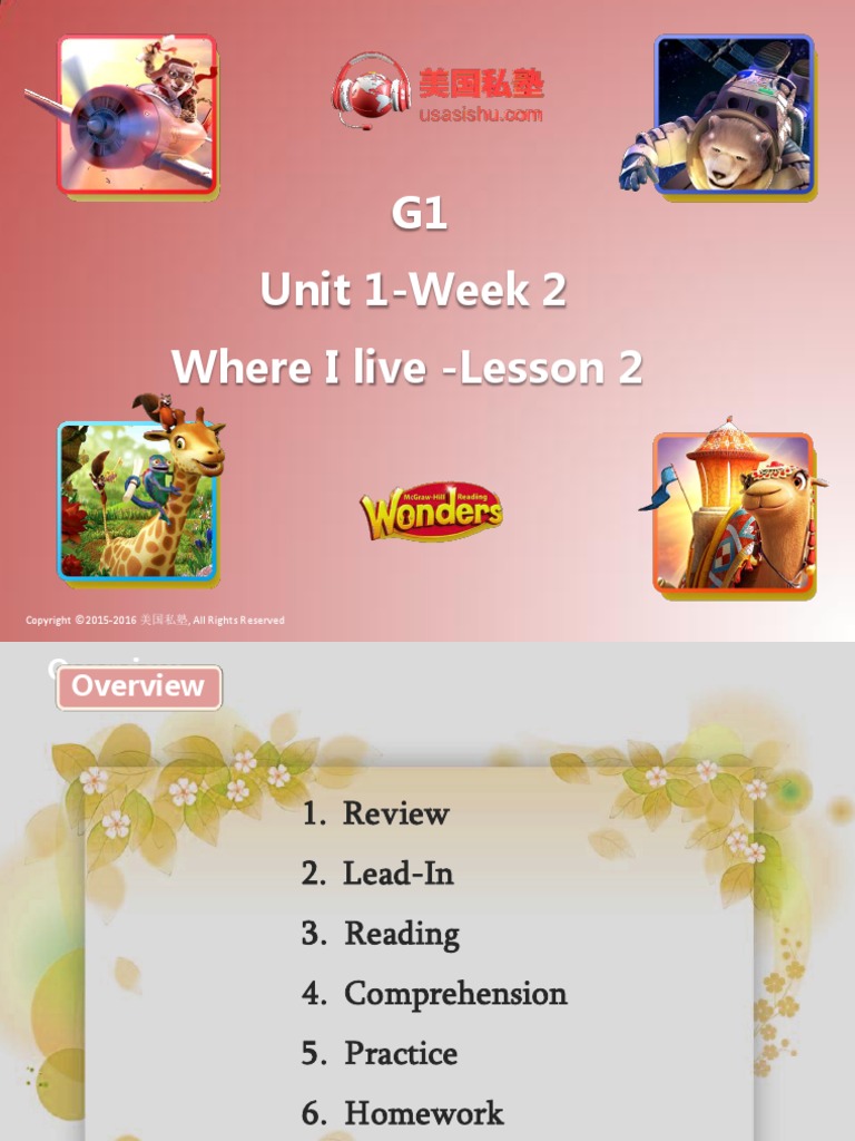 5G1-Unit 1-Week 2 - Where I Live-Lesson 2 | PDF