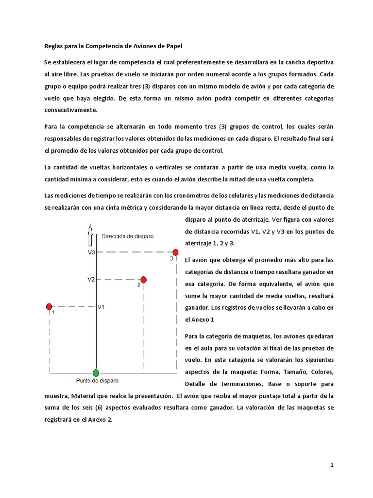 Reglas para La Competencia de Aviones | PDF | Avión | Aviación