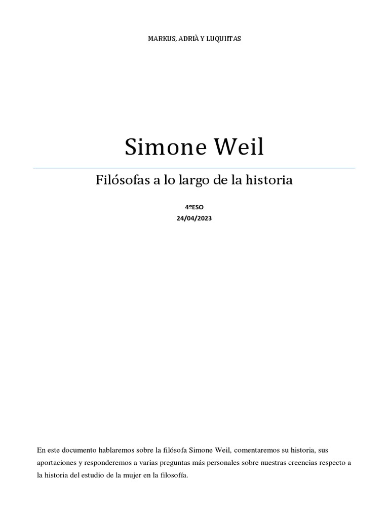 Simone Weil Editado y Terminado | PDF