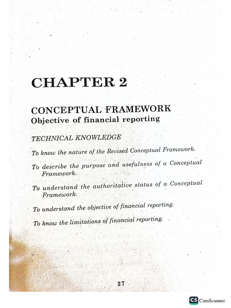 CFAS - Chapter 2 - Objective of Financial Reporting v2022 | PDF