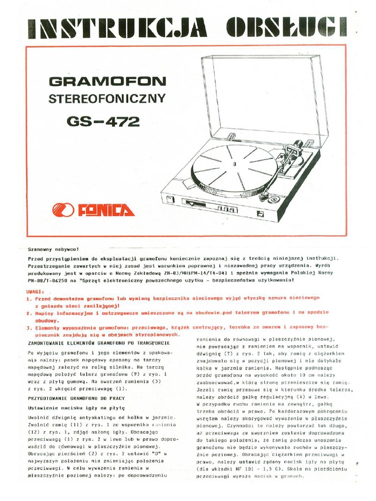 Unitra GS-472 | PDF
