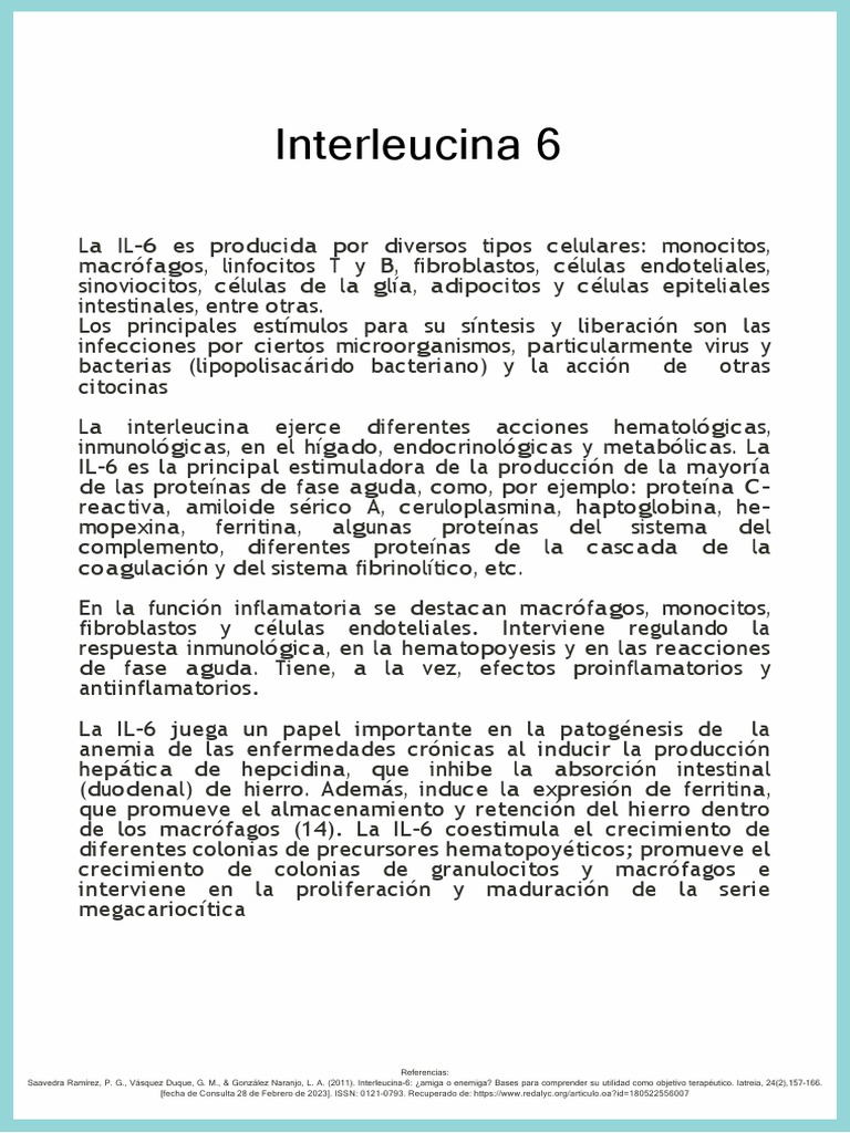 Interleucina 6 | PDF | Interleucina 6 | Macrófago