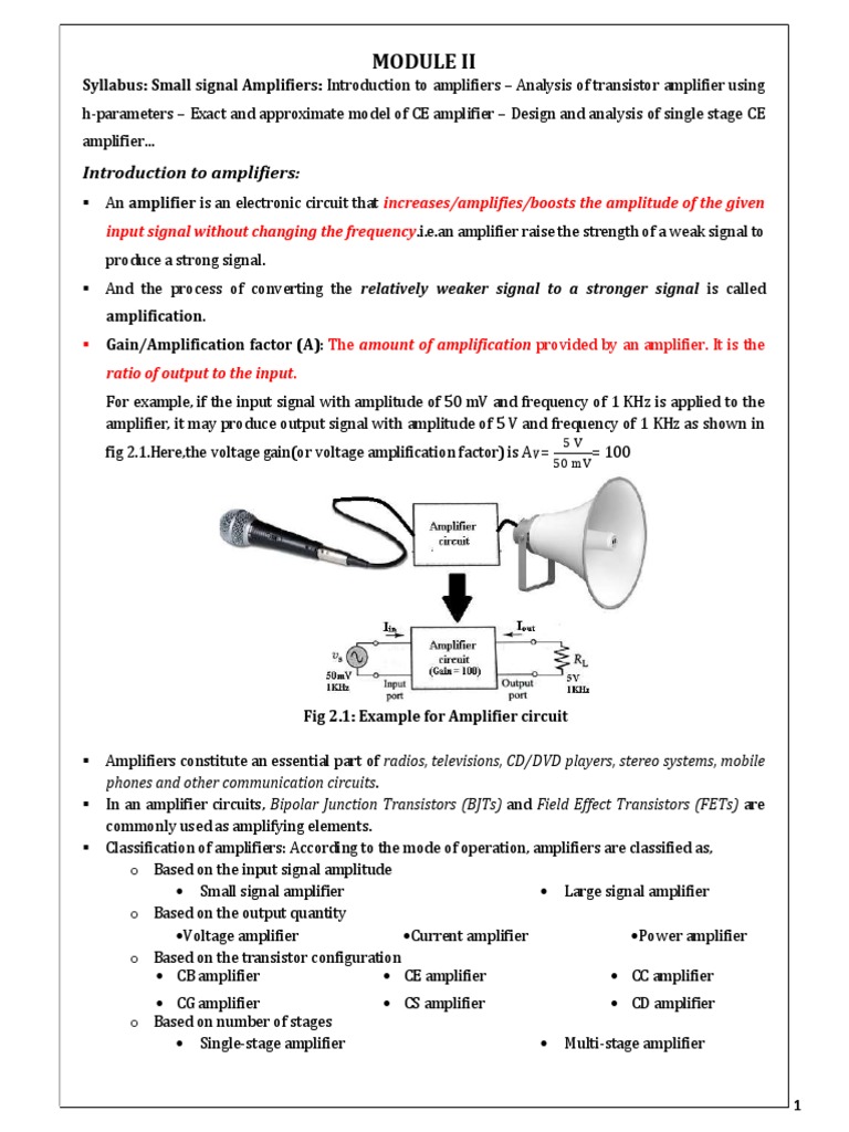 21LC11.2.1.a.Small Signal Amplifiers - Introduction & Analysis of Amplifier Using H-Parameters ...